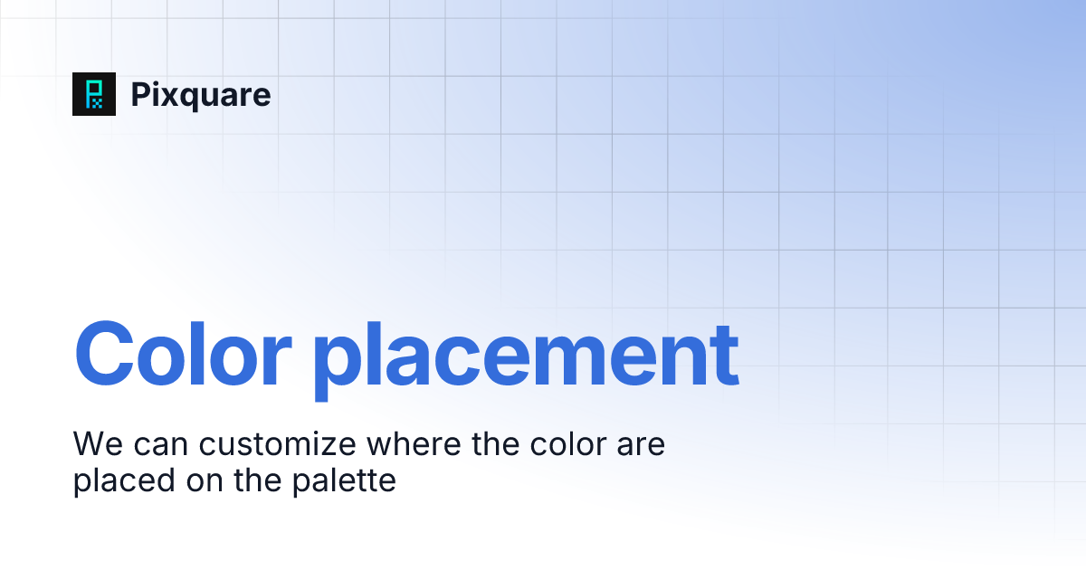 Color placement | Pixquare